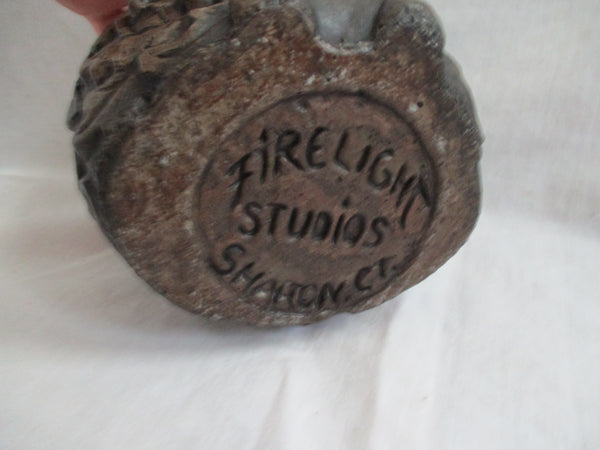 Vintage Signed FIRELIGHT STUDIOS Ceramic Planter Greek God Face Handma ...