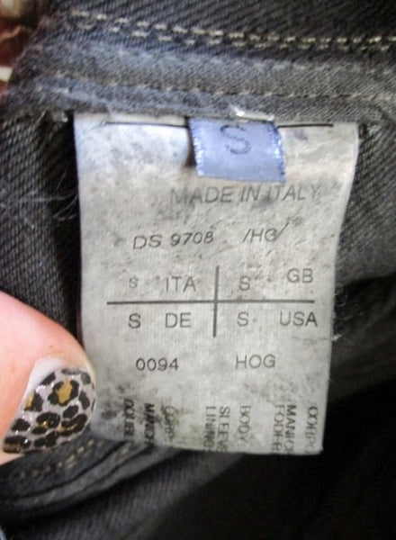 NEW RICK OWENS DRKSHDW EXPLODER Leather Cotton Jacket S BLACK ...