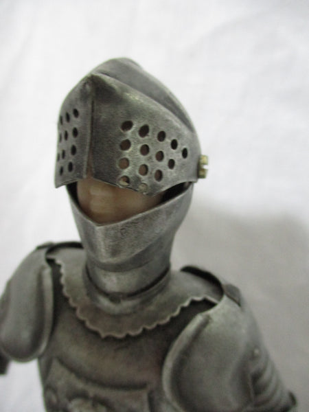 10" Metal KNIGHT Figurine Moving Sculpture Shield Display Renaissance ...