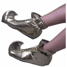 NEW Childs GOLD ALADDIN ELF JESTER GENIE SHOES Halloween Costume Cospl ...